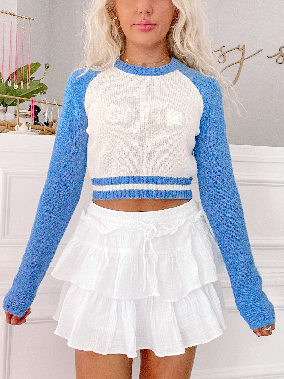 Blue Home Run Sweater | Sassy Shortcake | Sassy Shortcake