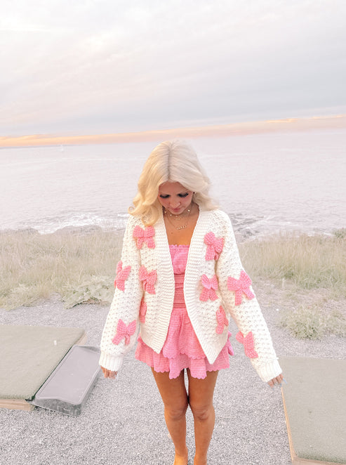 Bowtiful Pink Bow Cardigan | Sassy Shortcake