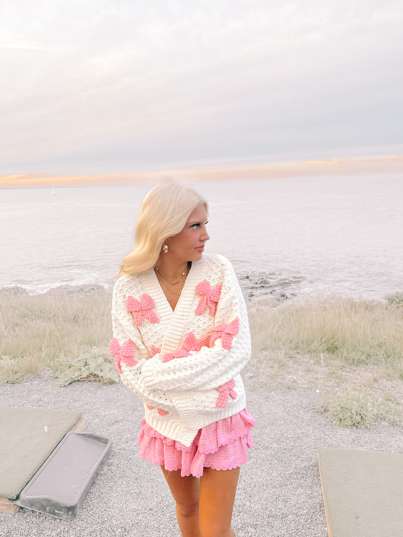 Bowtiful Pink Bow Cardigan | Sassy Shortcake