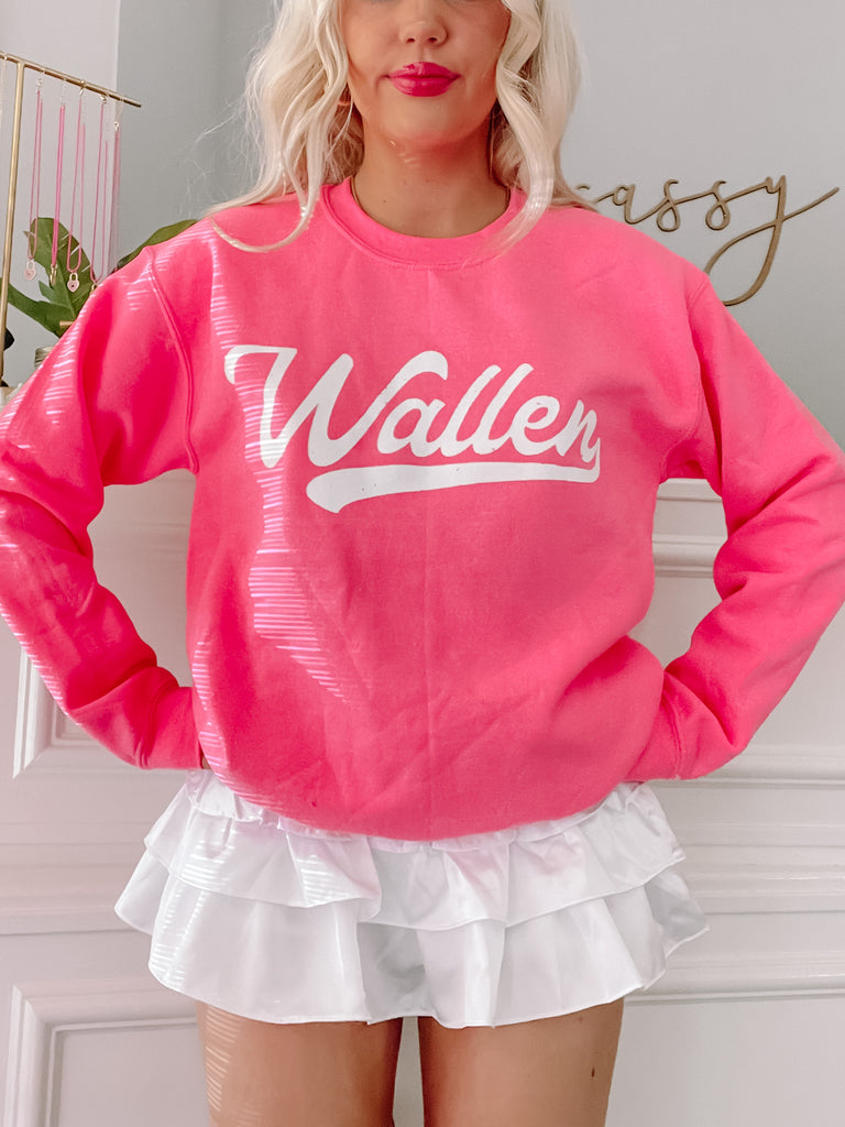 Pink Morgan Wallen Crewneck | Sassy Shortcake Boutique