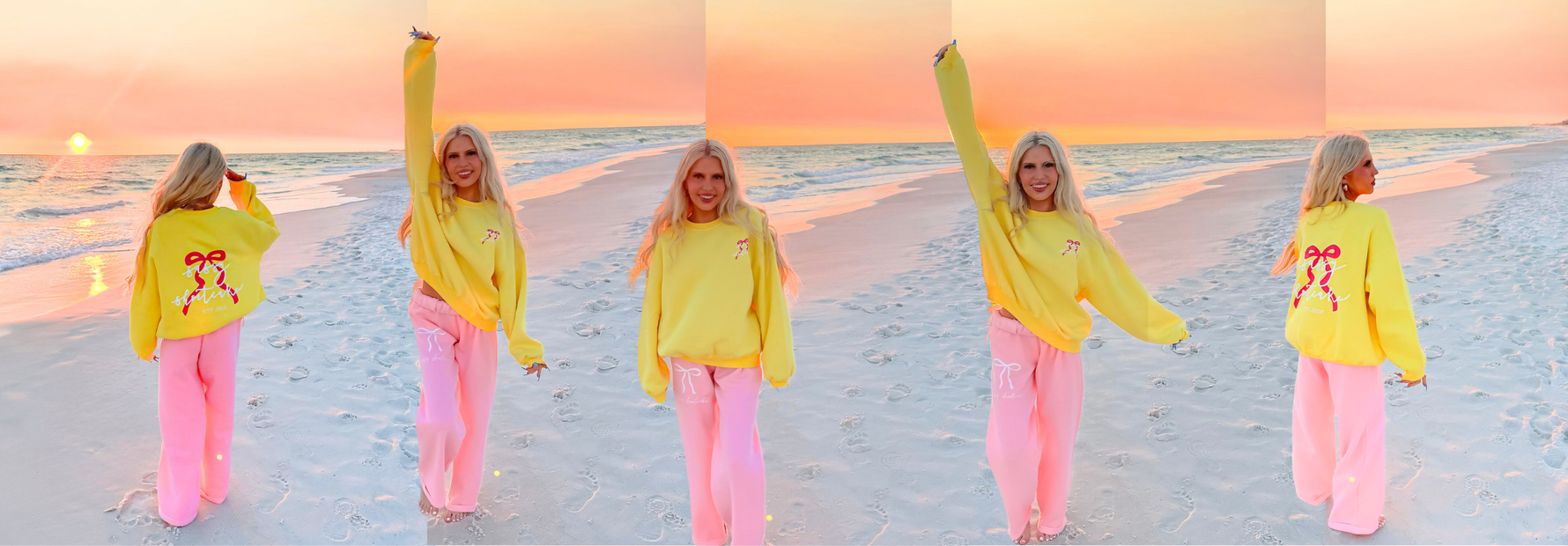 Sassy Yellow Bow Crewneck | Cute Pink Bow Sweatshirt – Sassy Shortcake