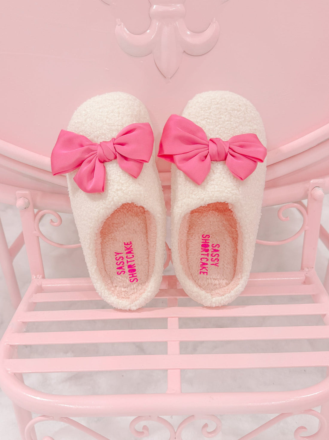 Satin Pink Bow Slippers | Sassy Shortcake