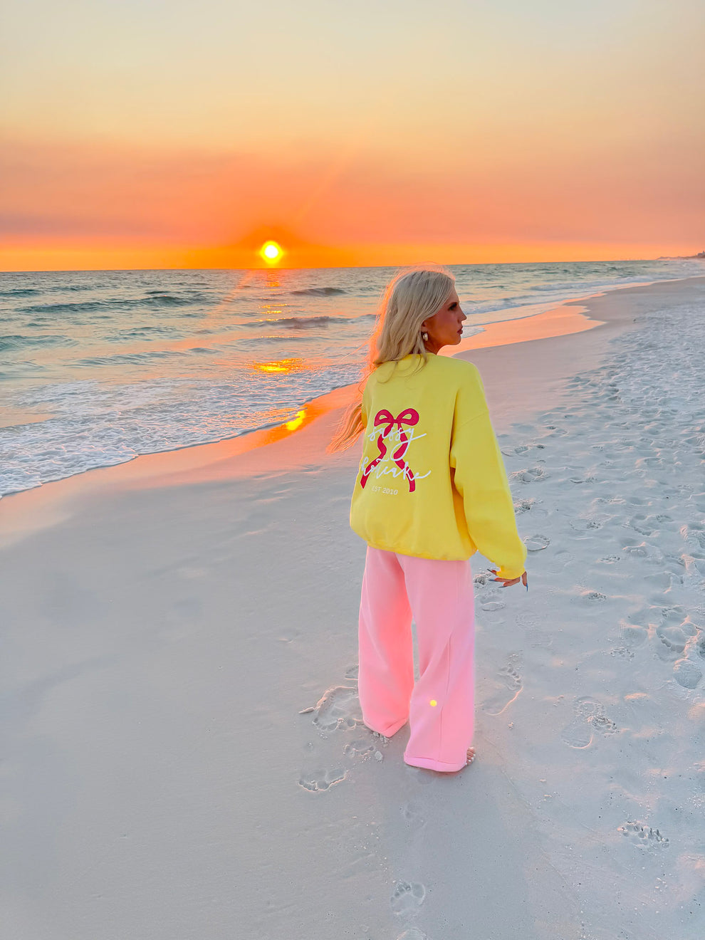 Sassy Yellow Bow Crewneck | Cute Pink Bow Sweatshirt – Sassy Shortcake