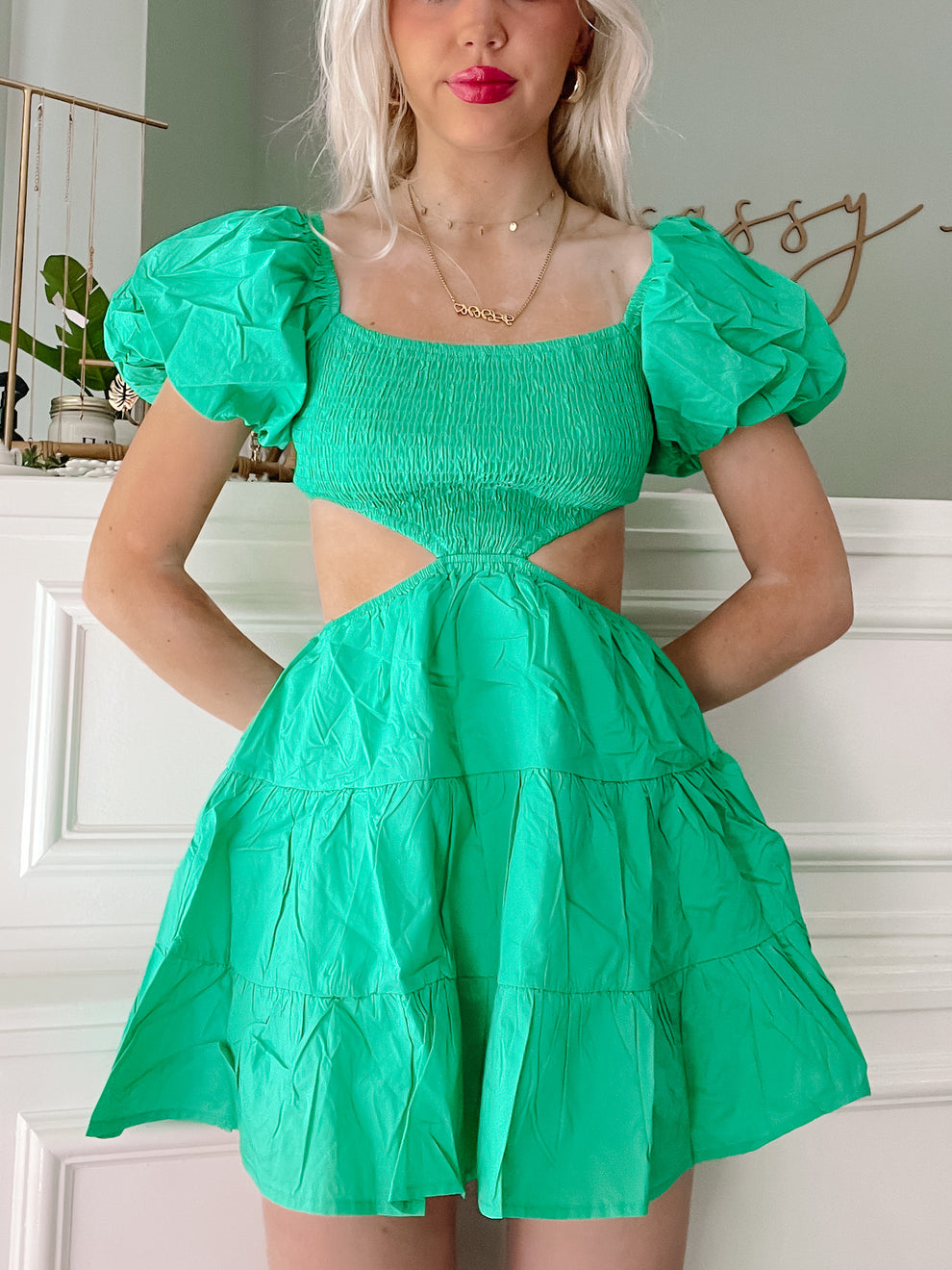 Clementine Cutie Kelly Green Dress | Sassy Shortcake