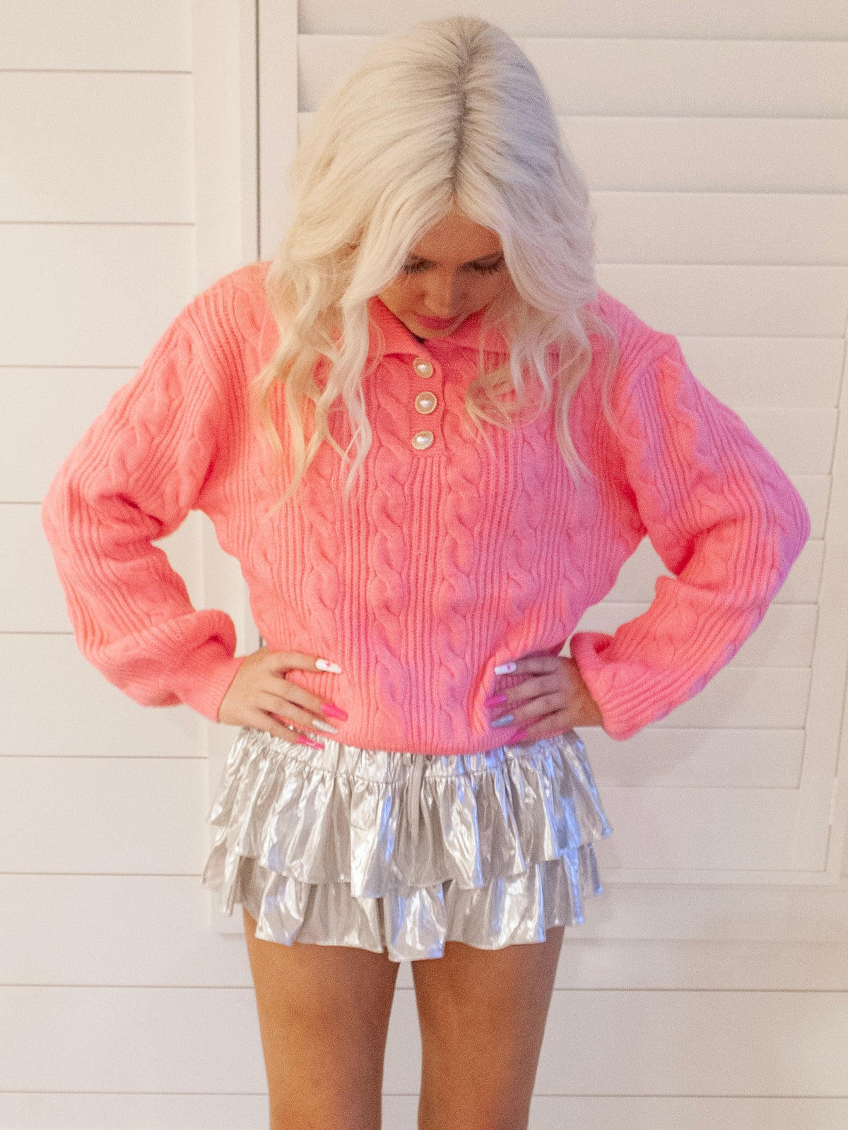 Juliana Preppy Pink Sweater | Sassy Shortcake | Sassy Shortcake